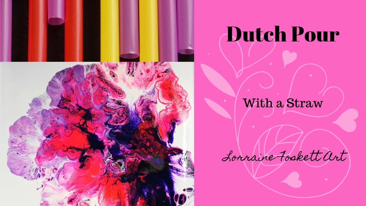 Acrylic Pouring Painting - Neon Pink Dutch Pour #71 - YouTube