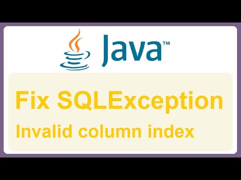 Fix SQLException: Invalid column index - YouTube