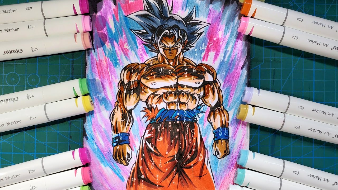 How to Draw Goku Mastered ultra instinct💥step by step drawing tutorial ...
