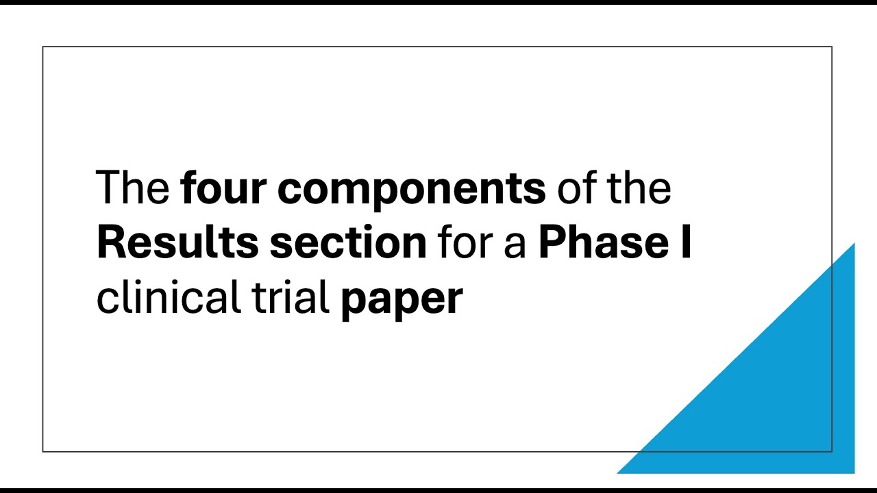 How to write the Results section of a clinical trial paper - YouTube