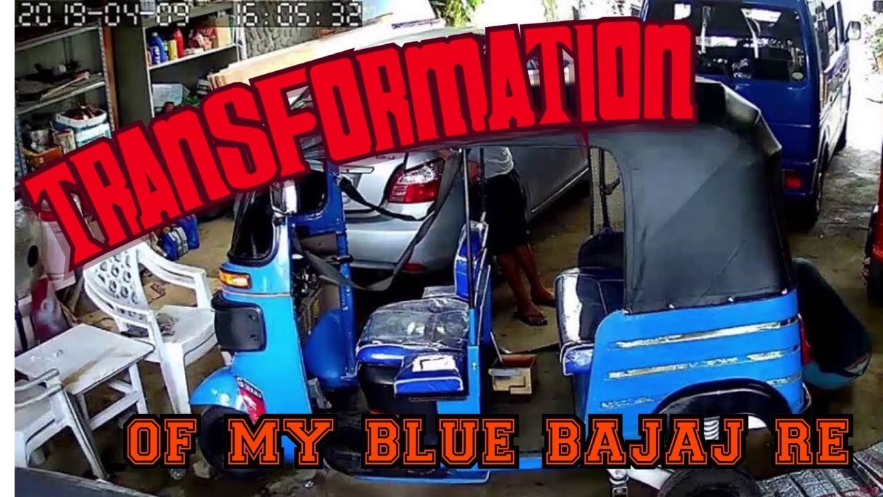 TRANSFORMATION OF MY BLUE BAJAJ RE - YouTube