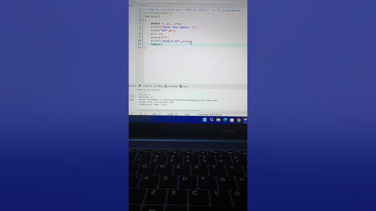 7 How To Calculate Area Of Circle In C Programming Please Subscribe Cprogramming