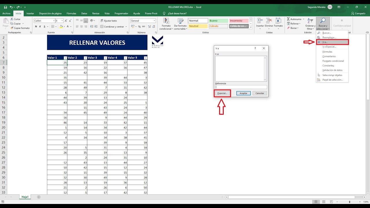 Rellenar celdas en blanco - Excel 🧐🧐 - YouTube