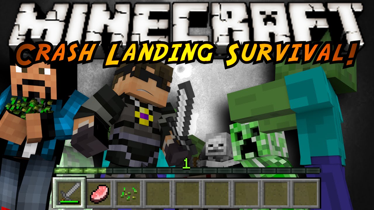 Minecraft Modded Crash Landing : MOB SLAYING! - YouTube