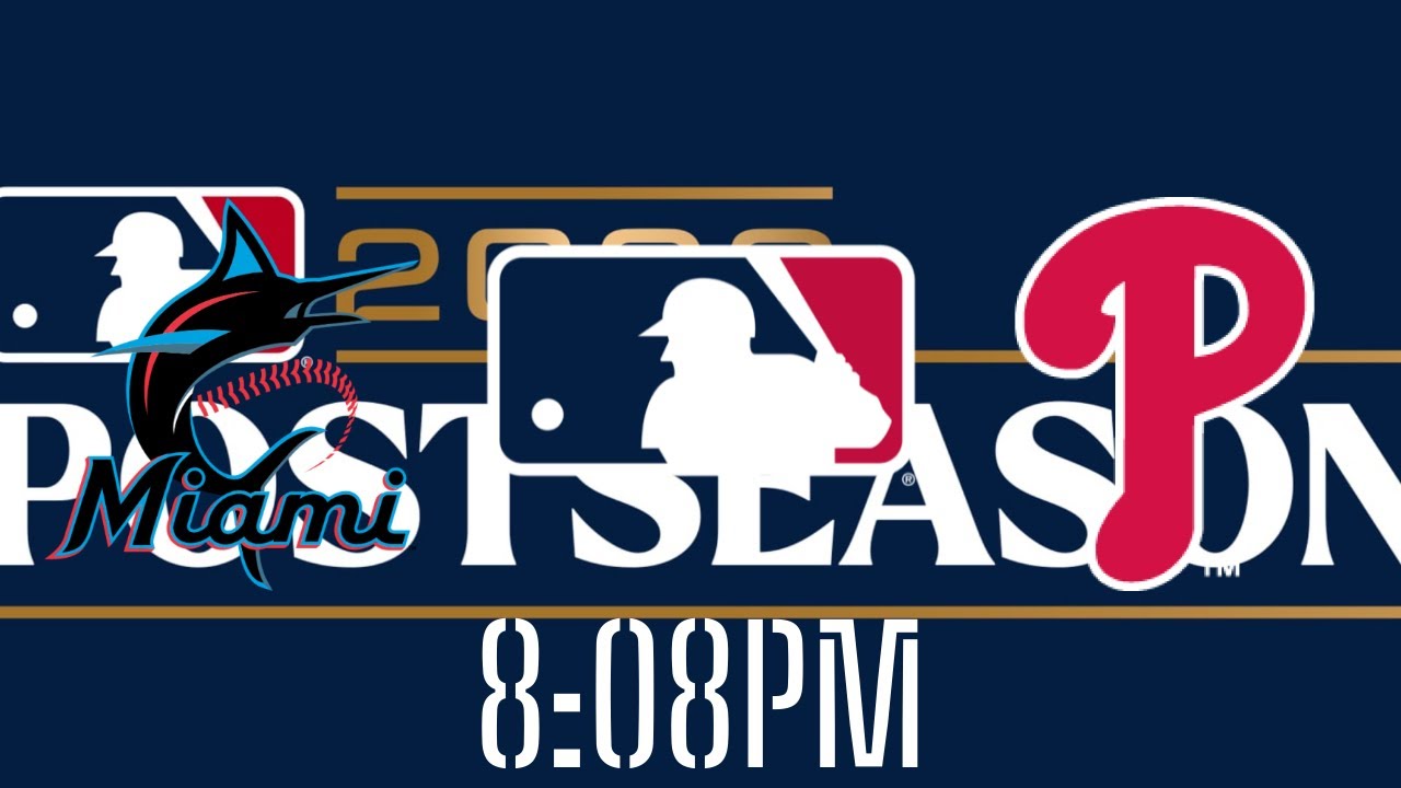 MLB BASEBALL NL WILD CARD MARLINS VS PHILLIES LIVE *SCOREBOARD* - YouTube