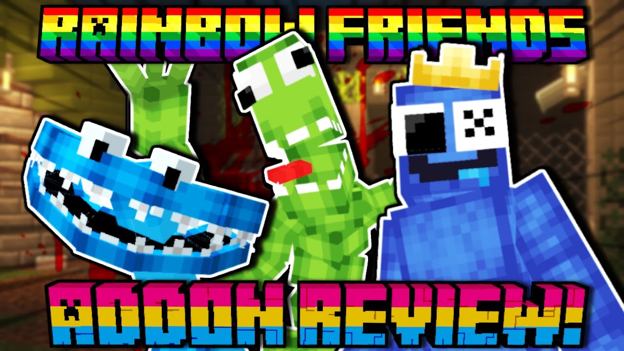 Meeting BLUE in MINECRAFT! | Rainbow Friends Addon/Mod Review (Bedrock ...