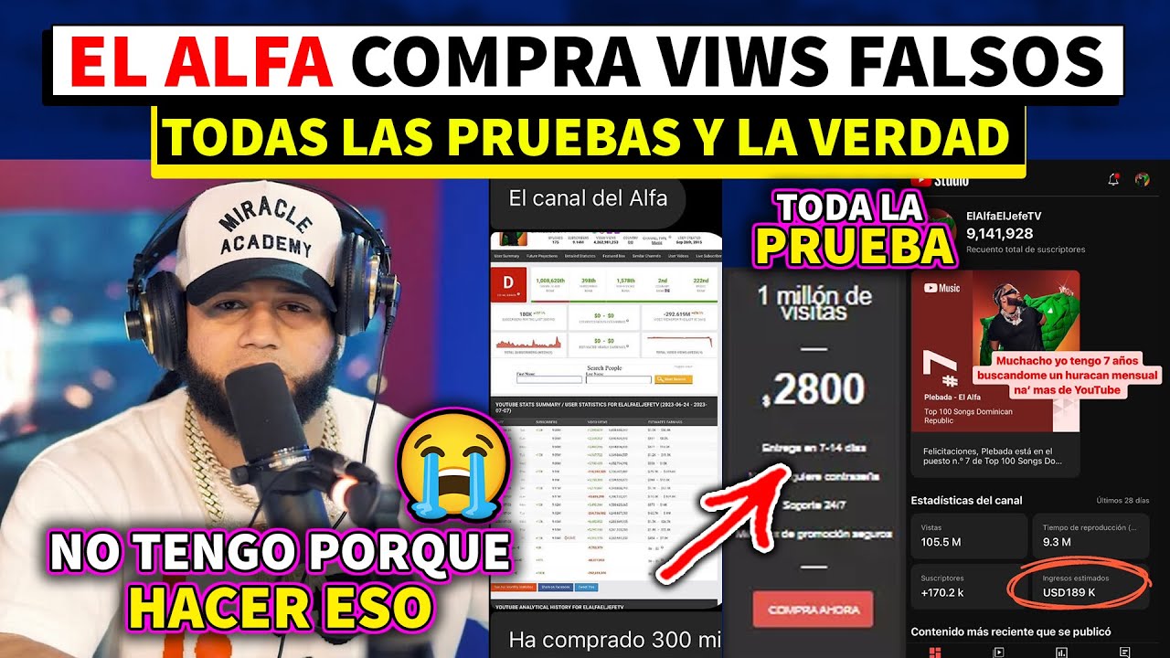 EL ALFA COMPRA VIEWS FALSOS TODA LA VERDAD Y EXPLICADO - YouTube