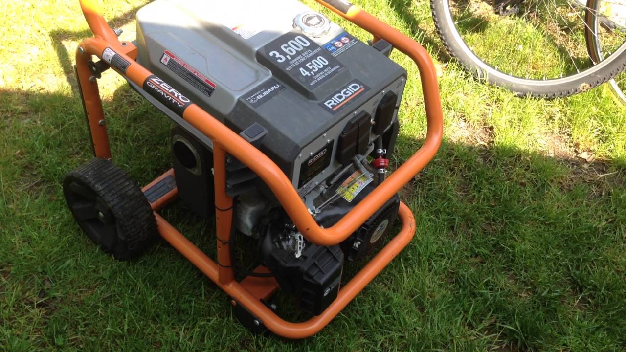 [HD] Rigid 3600 watt generator - YouTube