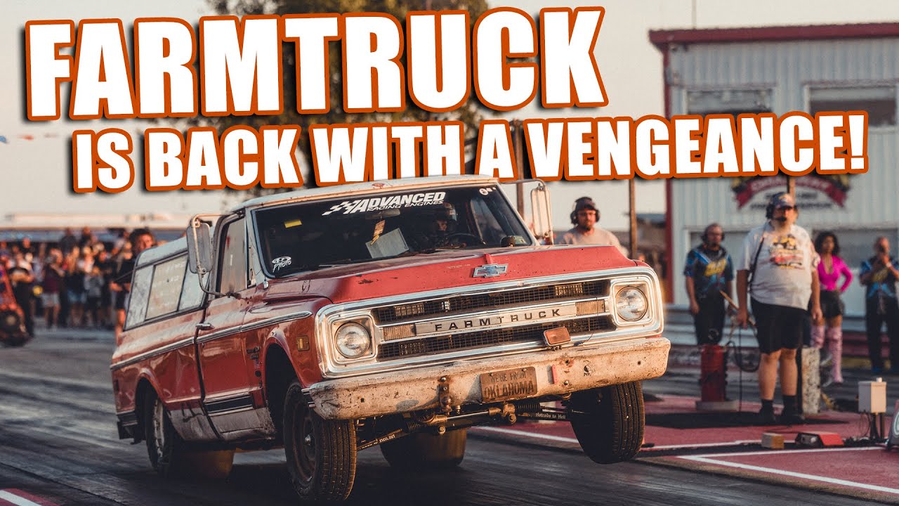 FARMTRUCK RACES A NITRO CAR , A LAMBO AND A RAIL DRAGSTER AT MO-KAN ...