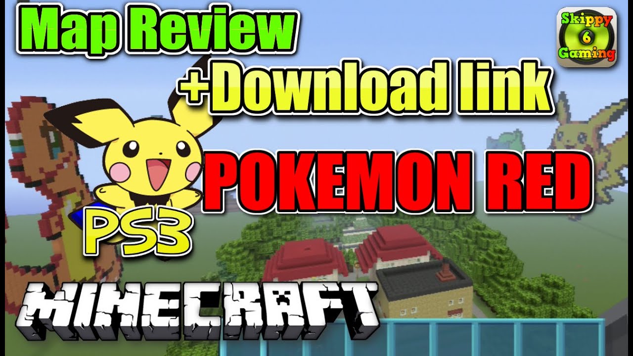 MINECRAFT - PS3 - POKEMON RED - MAP REVIEW + DOWNLOAD LINK ( PS4 ...