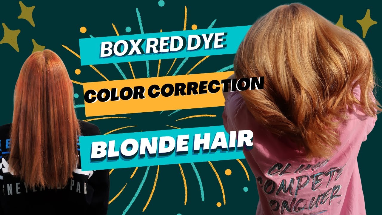 Color correction | bleaching box red dyed hair to blonde the healthy ...