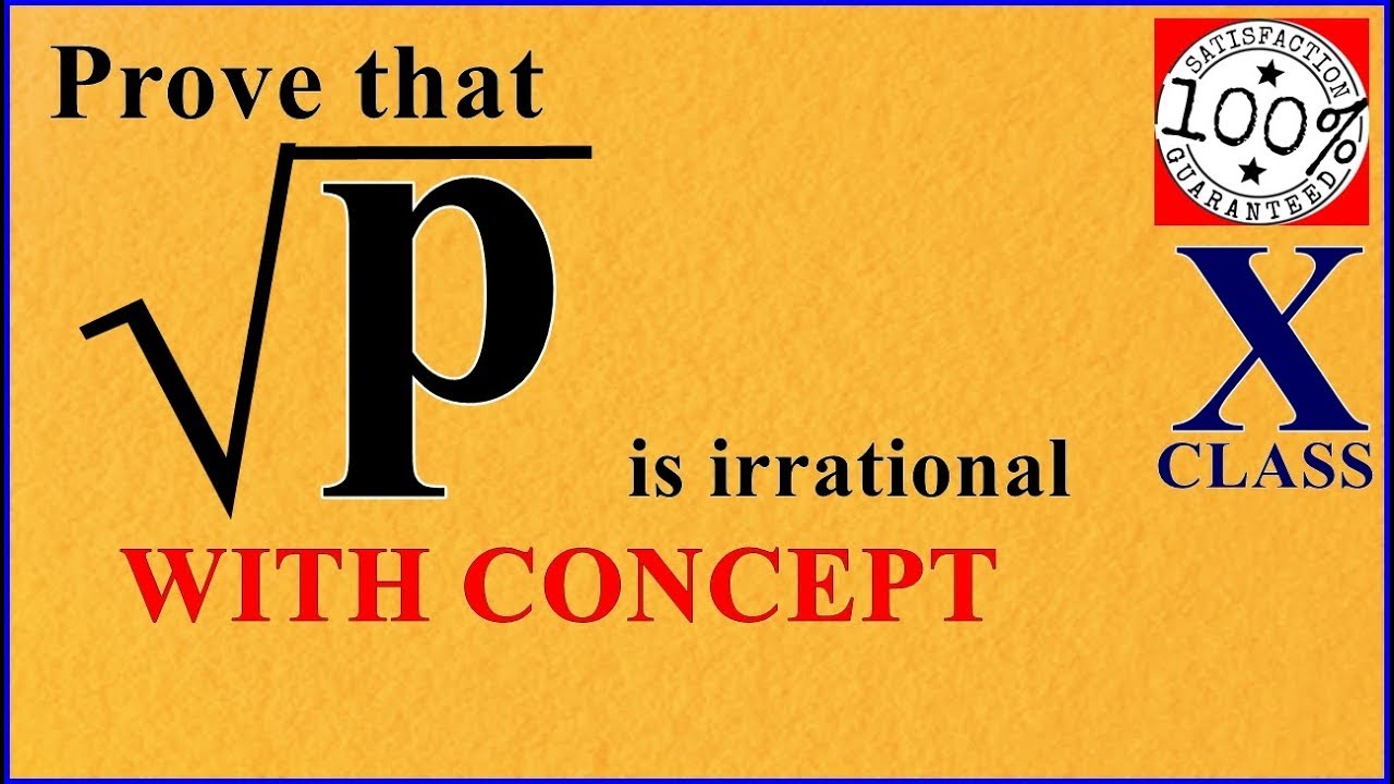 Class 10 maths chapter 1 Real Numbers Prove that √p (sqrt p) is ...