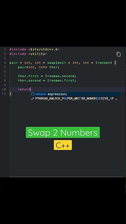 Swap 2 numbers | C++ | Coding Problem | I/O | #trending #trendingshorts - YouTube