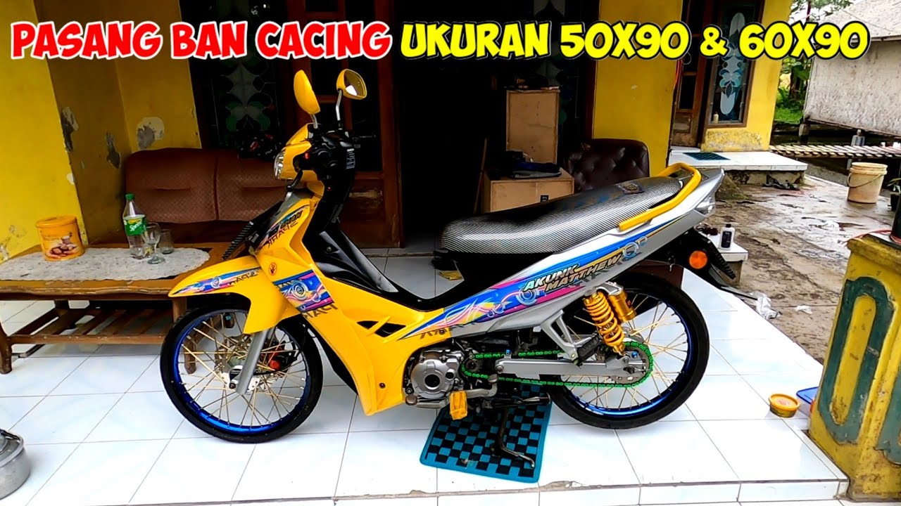 Pasang ban cacing 50x90 & 60x90 - YouTube