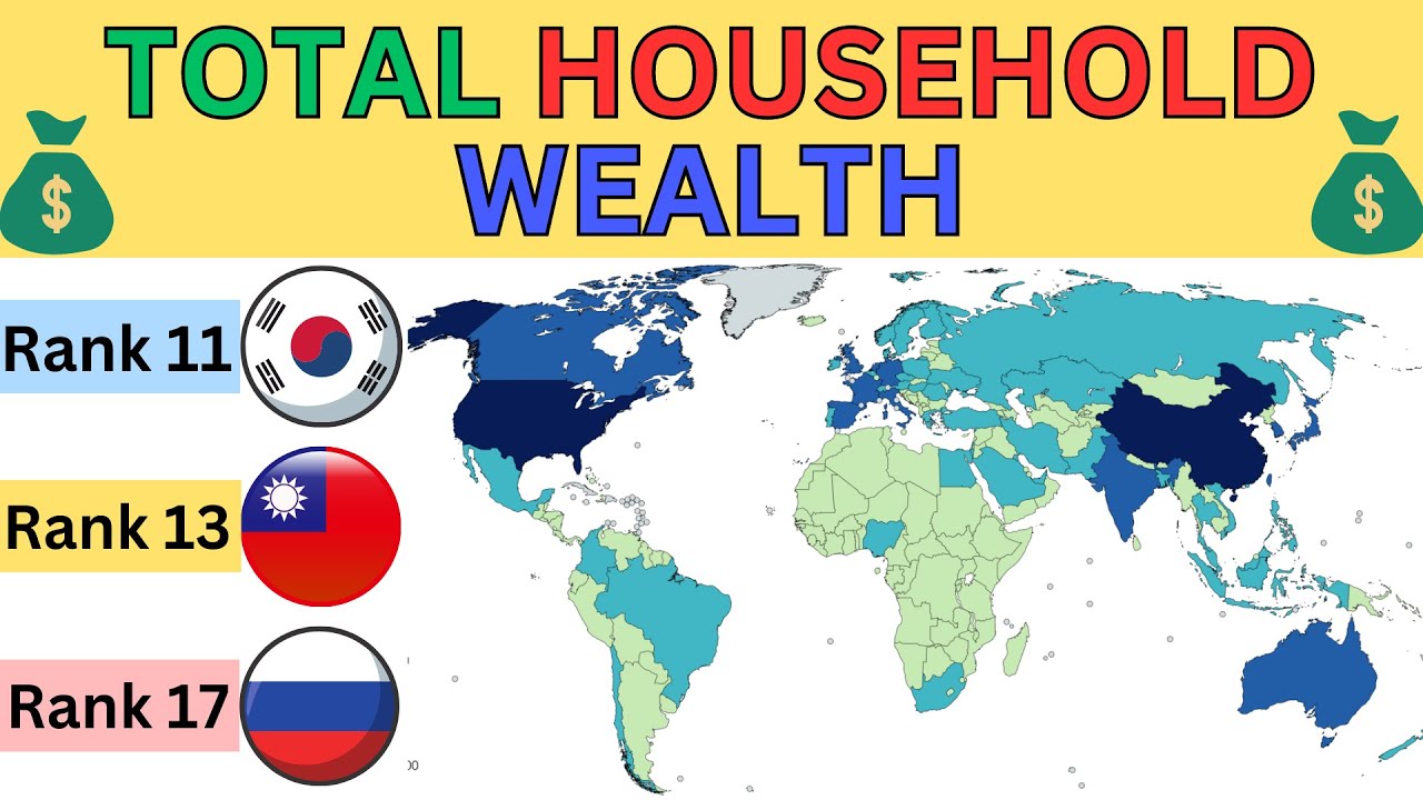 Top 60 Countries by Total Household Wealth | Maps and Rankings - YouTube