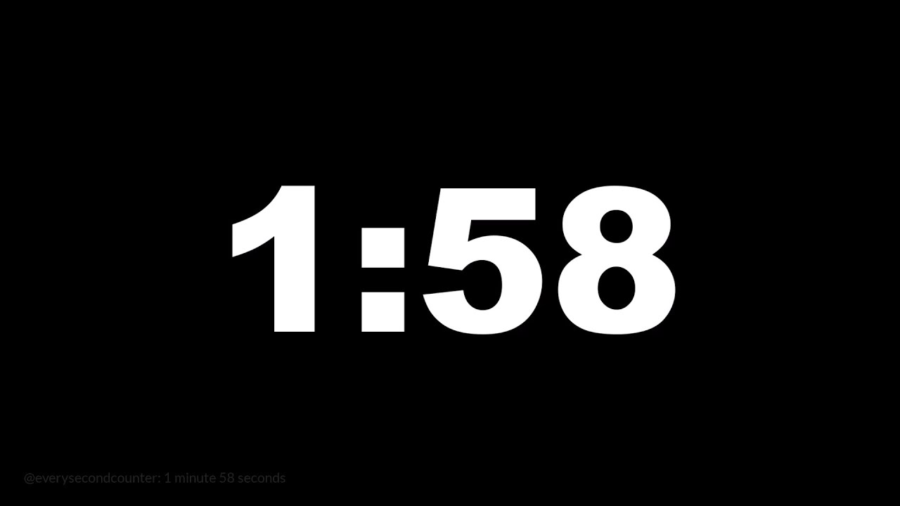 1 minute 58 seconds [118 secs] clock timer countdown || Alarm Focus ...