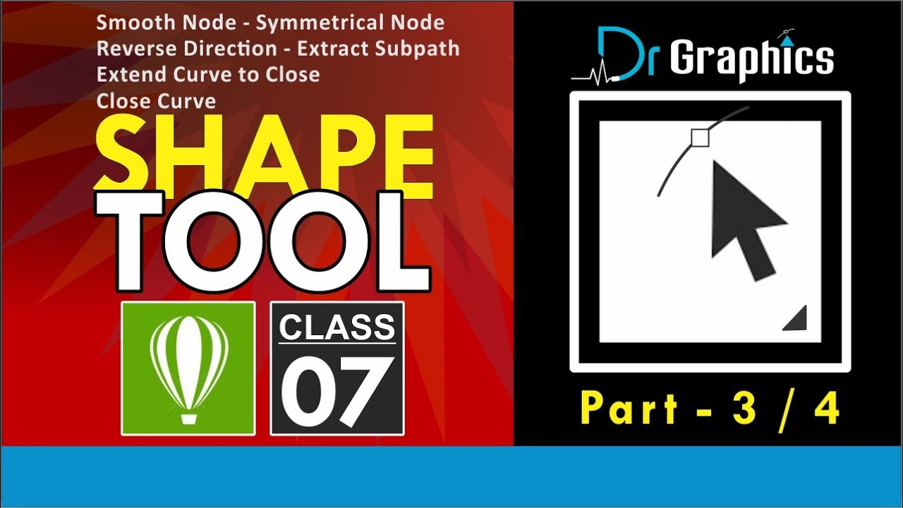 How To Use Shape Tool In Coreldraw Smooth Node Symmetrical Node Extract Subpath Close How To Use Shape Tool In Coreldraw Smooth Node Symmetrical Node Extract Subpath Close
