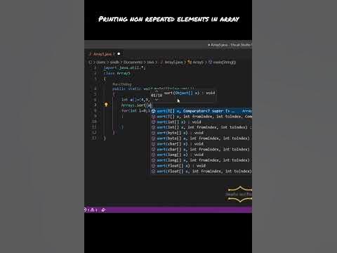 Program to print all non repeated elements in an array | Arrays in Java | Basic Coding | Java ...