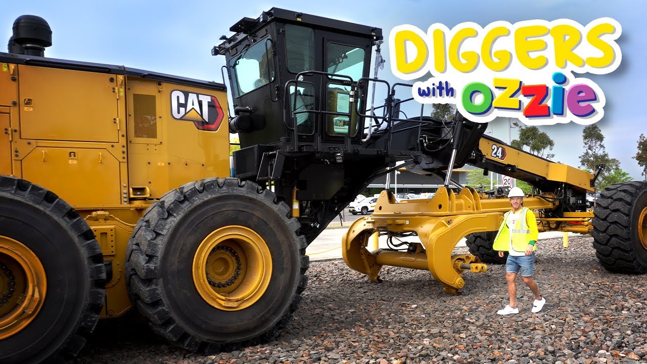 Digger Adventure for Kids at Huge Construction Yard | Educational Video ...