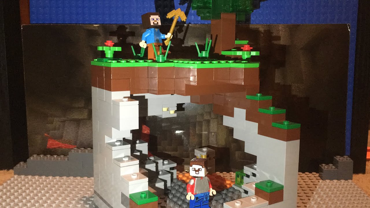 LEGO Minecraft Cave With Ores MOC (SSSBPC) - YouTube