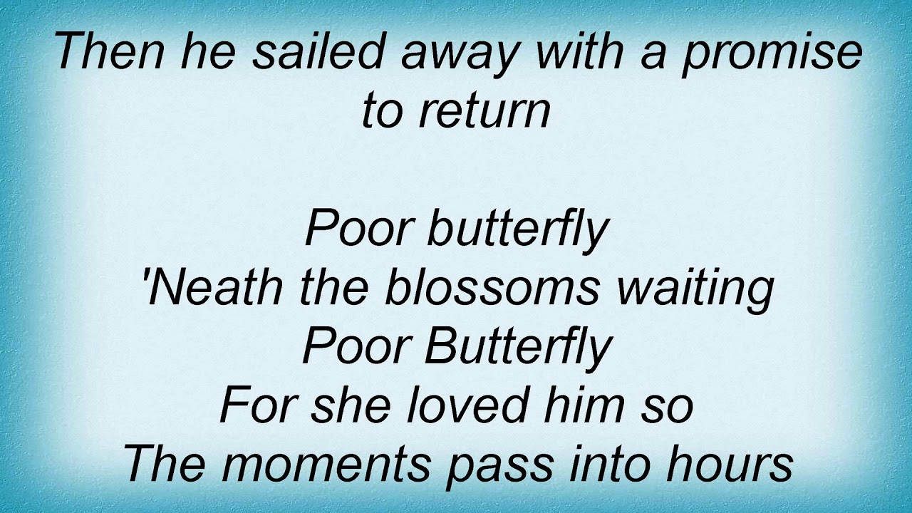 Sarah Vaughan - Poor Butterfly Lyrics - YouTube