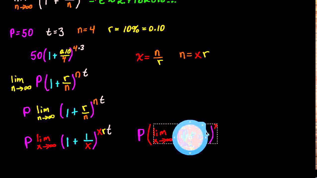 Fórmula para el interés compuesto continuamente - YouTube