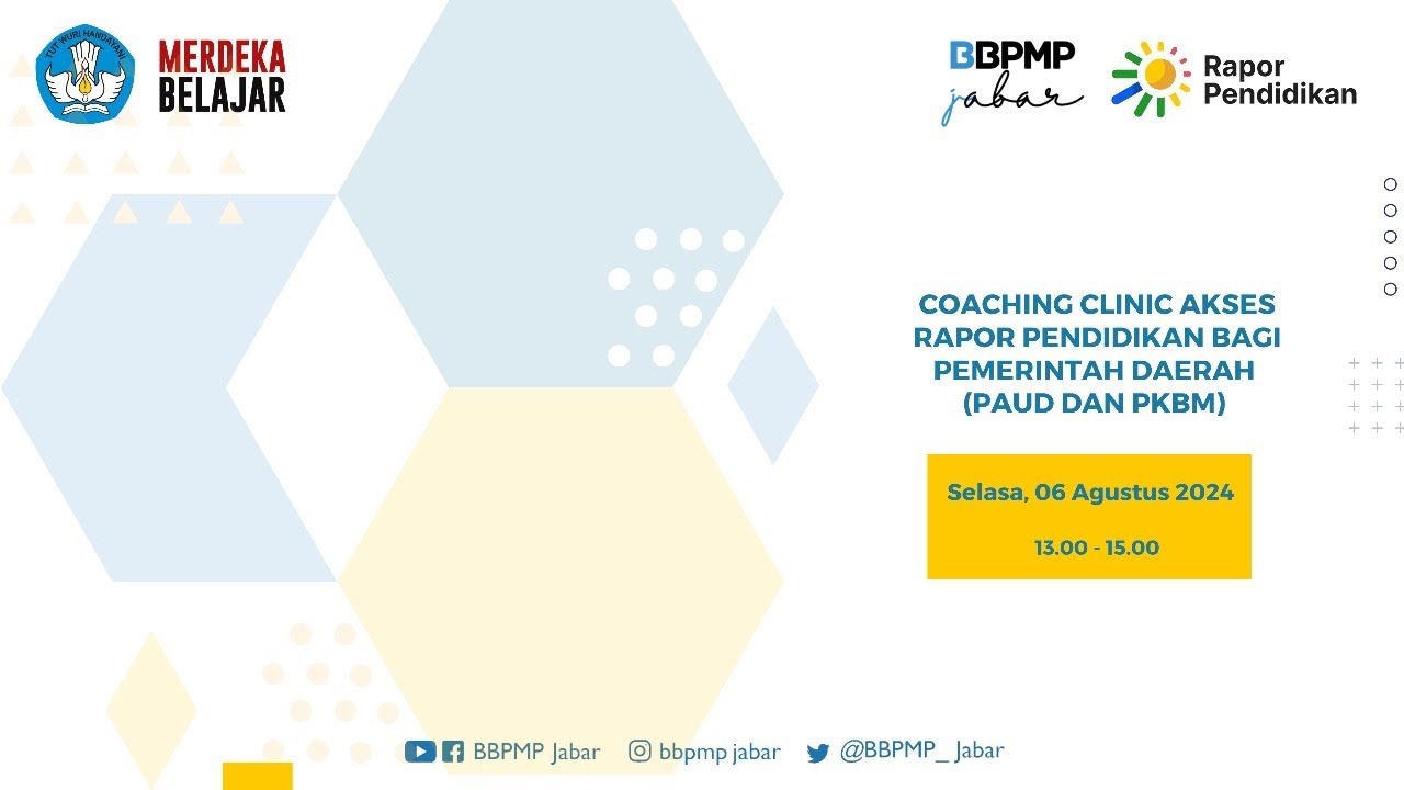 Coaching Clinic Akses Rapor Pendidikan bagi Satuan Pendidikan PAUD dan ...