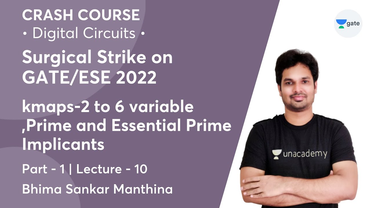 kmaps-2 to 6 variable, Prime & Essential Prime Implicants - 1 | Lec 10 ...