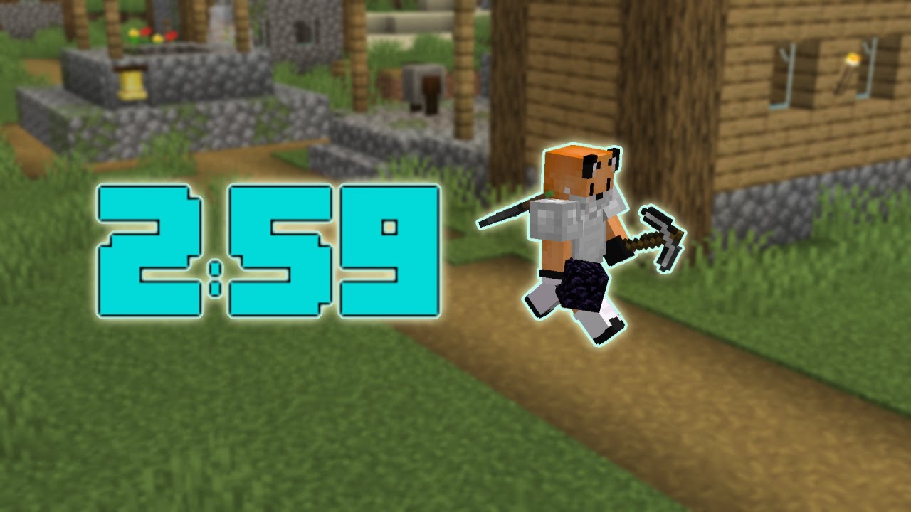 [PB] Minecraft in UNDER THREE MINUTES! Any%SSG in 2:59.056 - YouTube