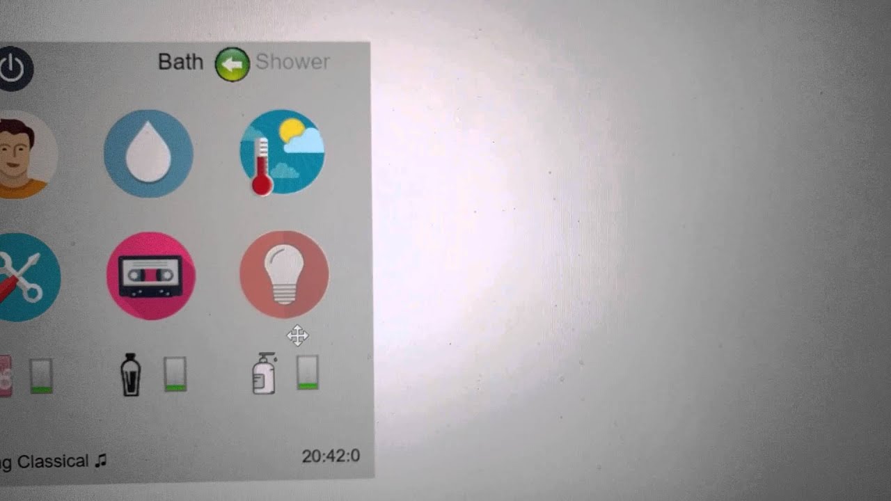 A Touch UI Design for a Shower System - YouTube