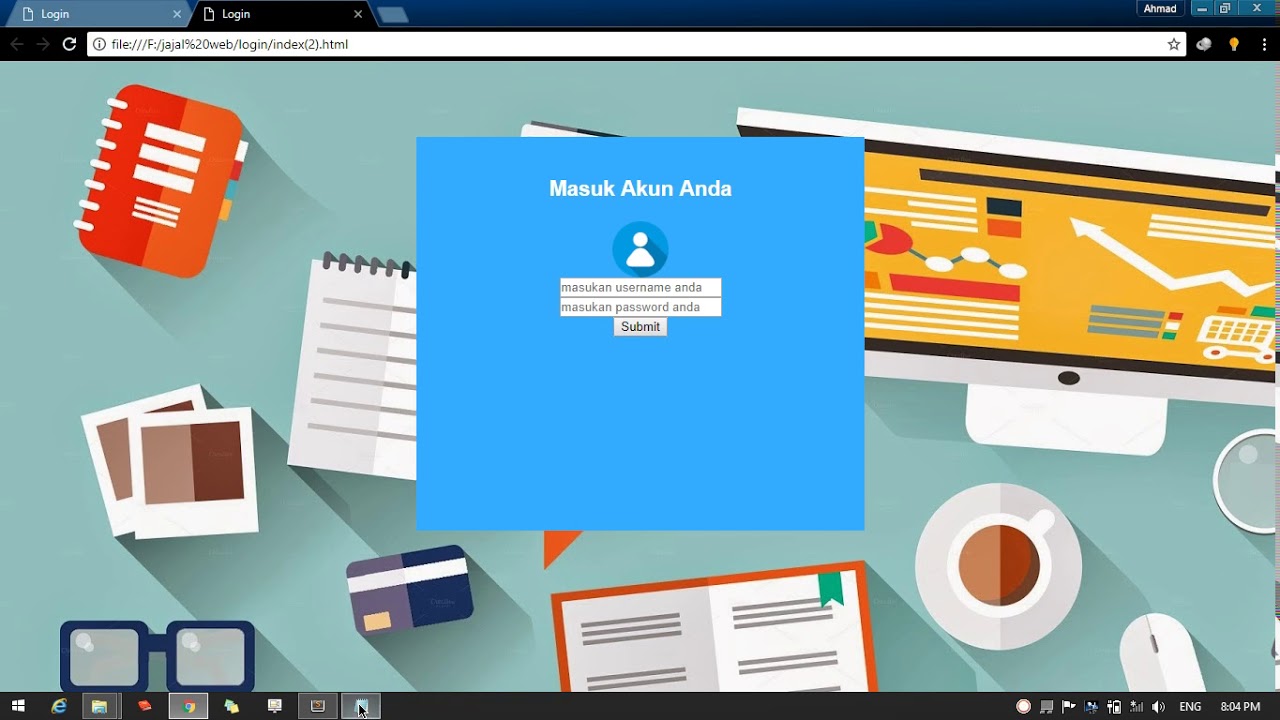 tutorial membuat halaman login dengan notepad terbaru 2017 - YouTube