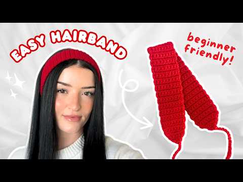 easy crochet hairband tutorial | crochet simple headband for BEGINNERS ♡