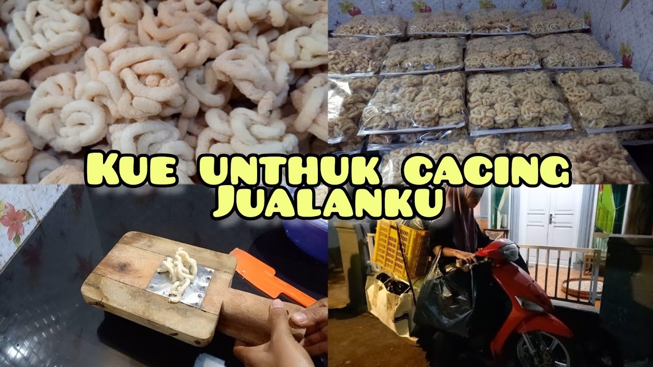cara membuat kue unthuk cacing || kue unthuk yuyu - YouTube