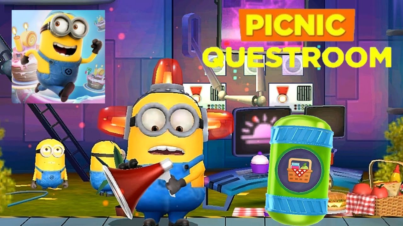 Despicable me minion rush Bee-do minion One Week Picnic quest room ...