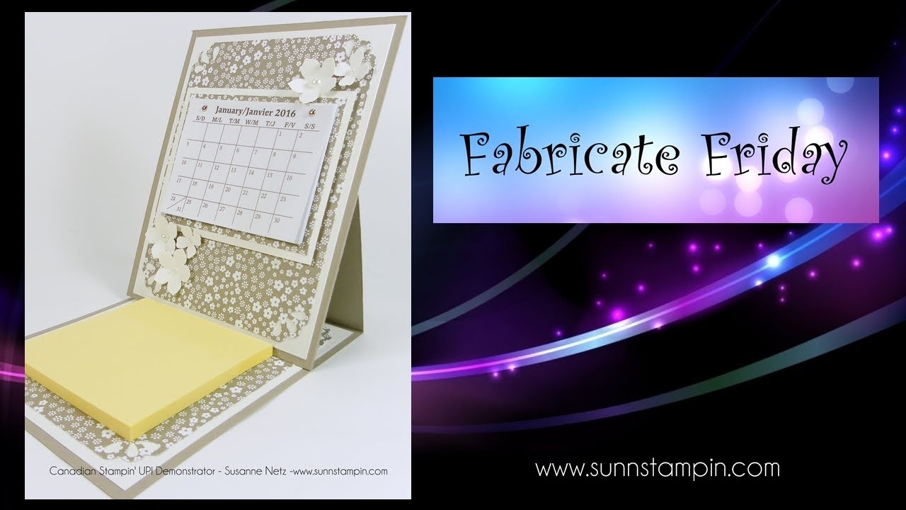 Mini Easel Calendar featuring Stampin`Up! Products - YouTube