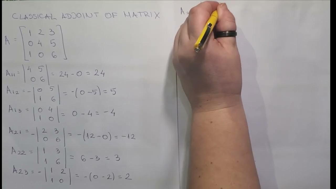 Manual Approach to Classical Adjoint Calculation - YouTube