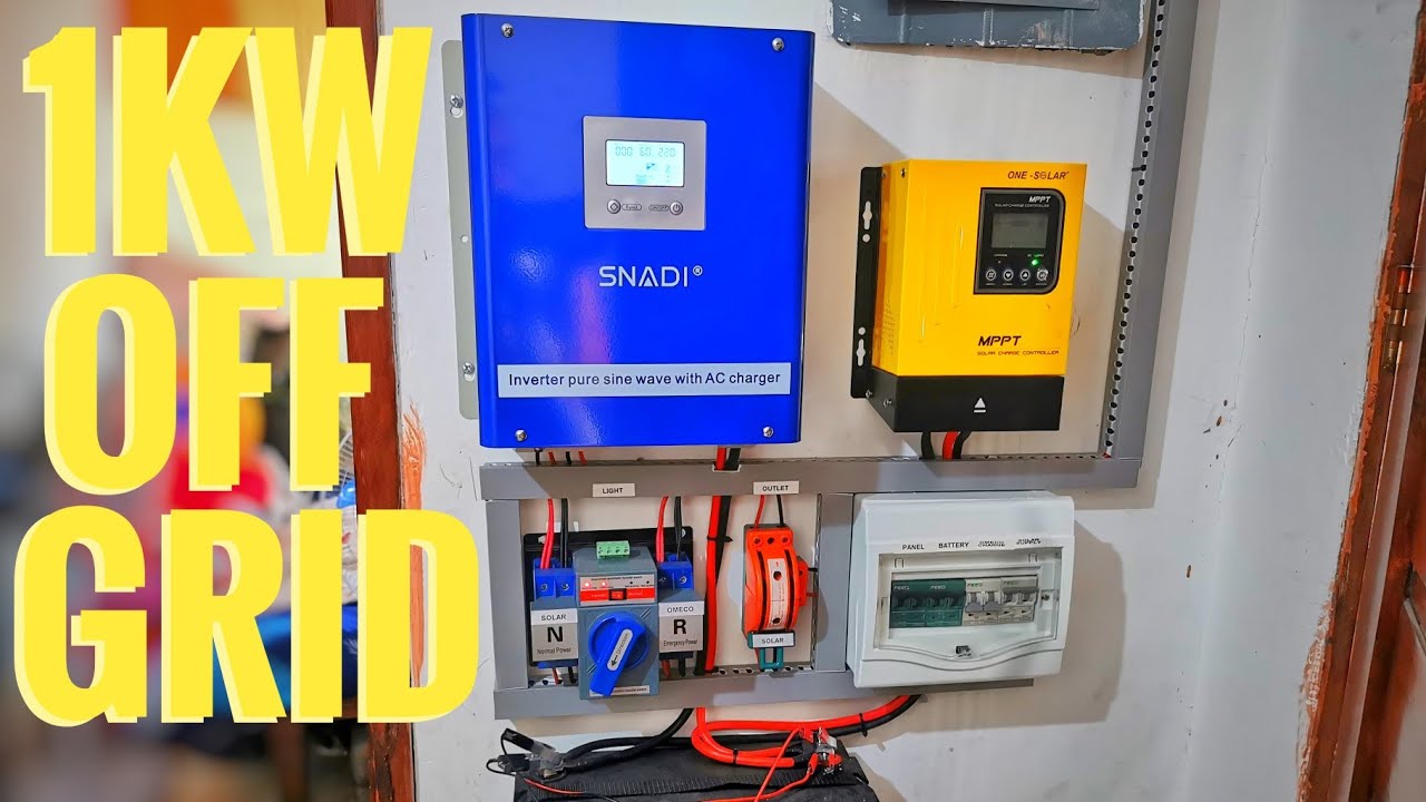 1kw Off Grid Set-up Lvtopsun battery - YouTube