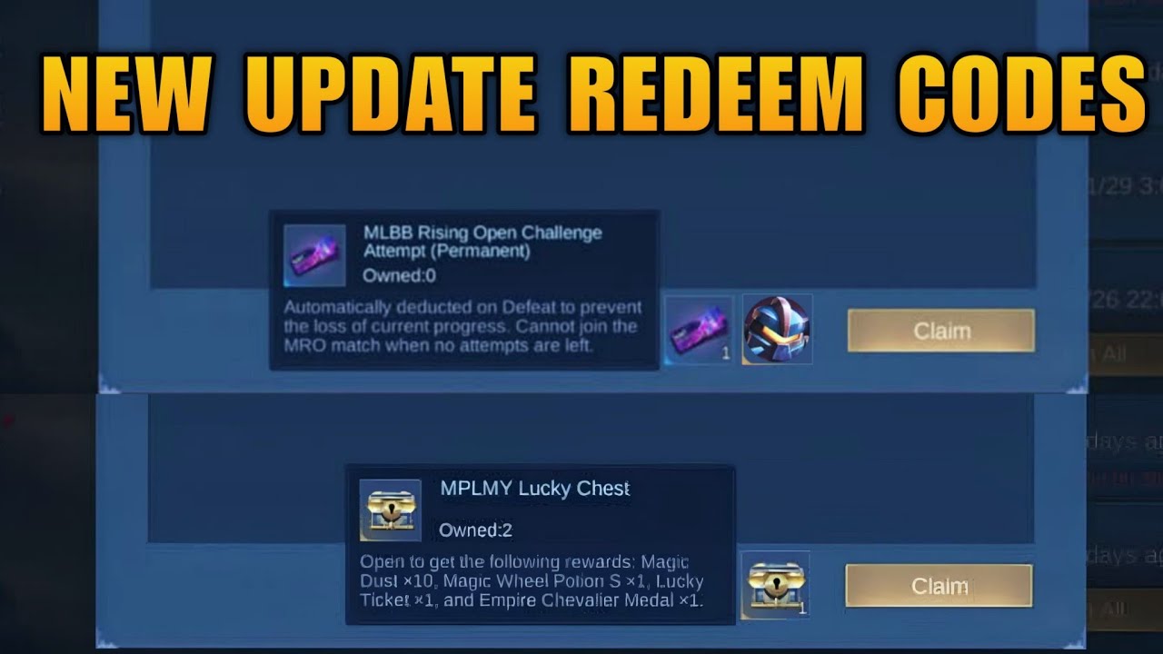 GET ALL ML REDEEM CODES FOR FREE DIAMONDS, SKINS & REWARDS! UNLOCK ...