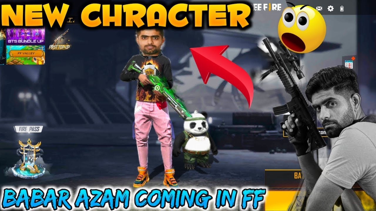 New Character Babar Azam Coming In Free Fire | Babar Azam FF New ...