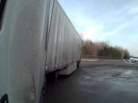 Backing a big rig into loading dock. - YouTube