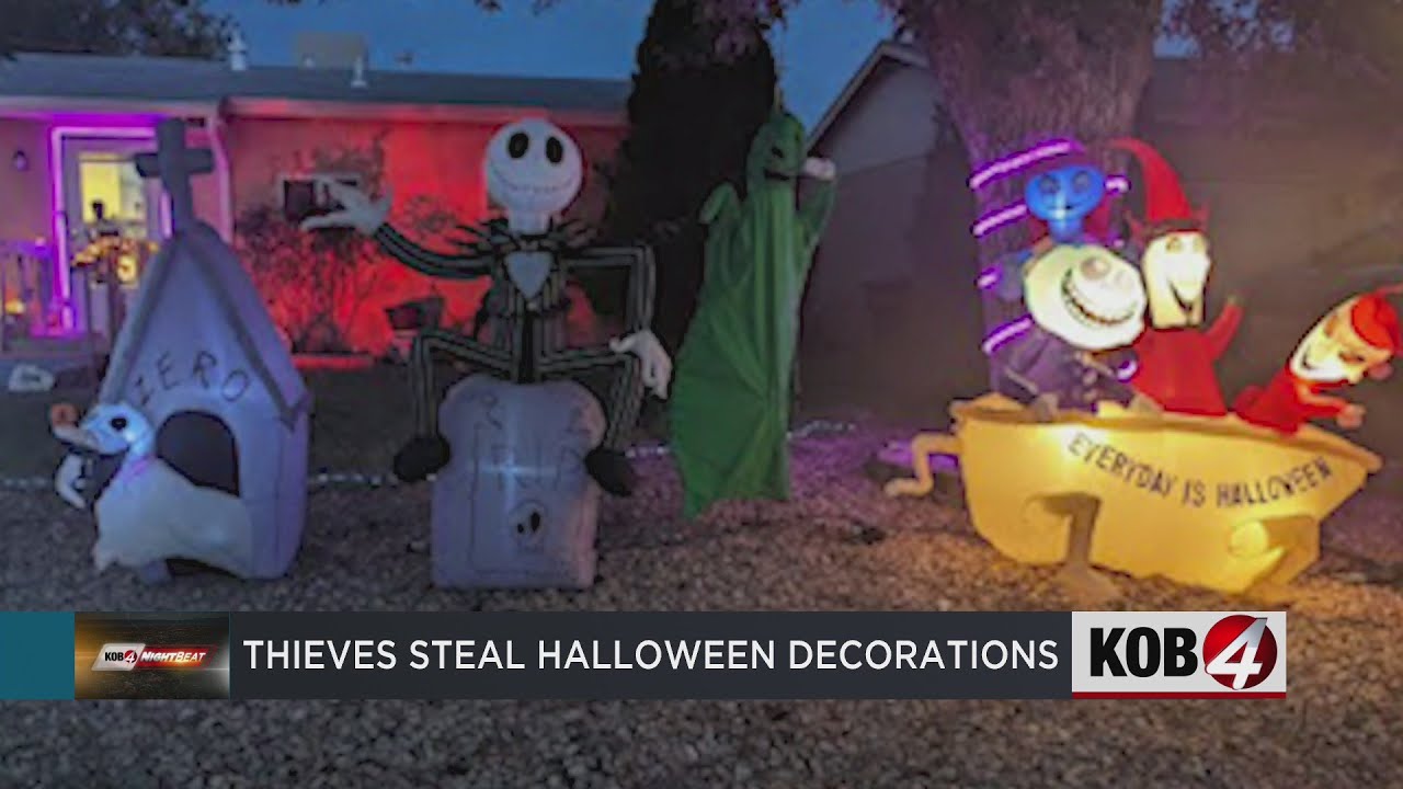 Thieves steal Halloween decorations in North Valley neighborhood - YouTube