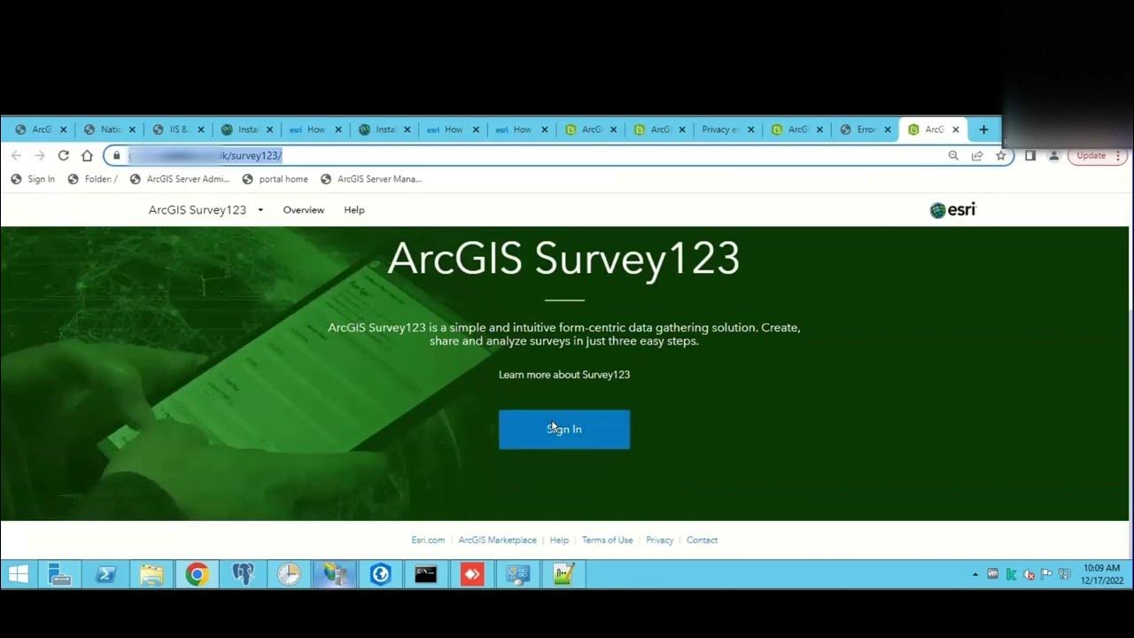 ArcGIS Survey123 Installation Configuration on IIS - YouTube