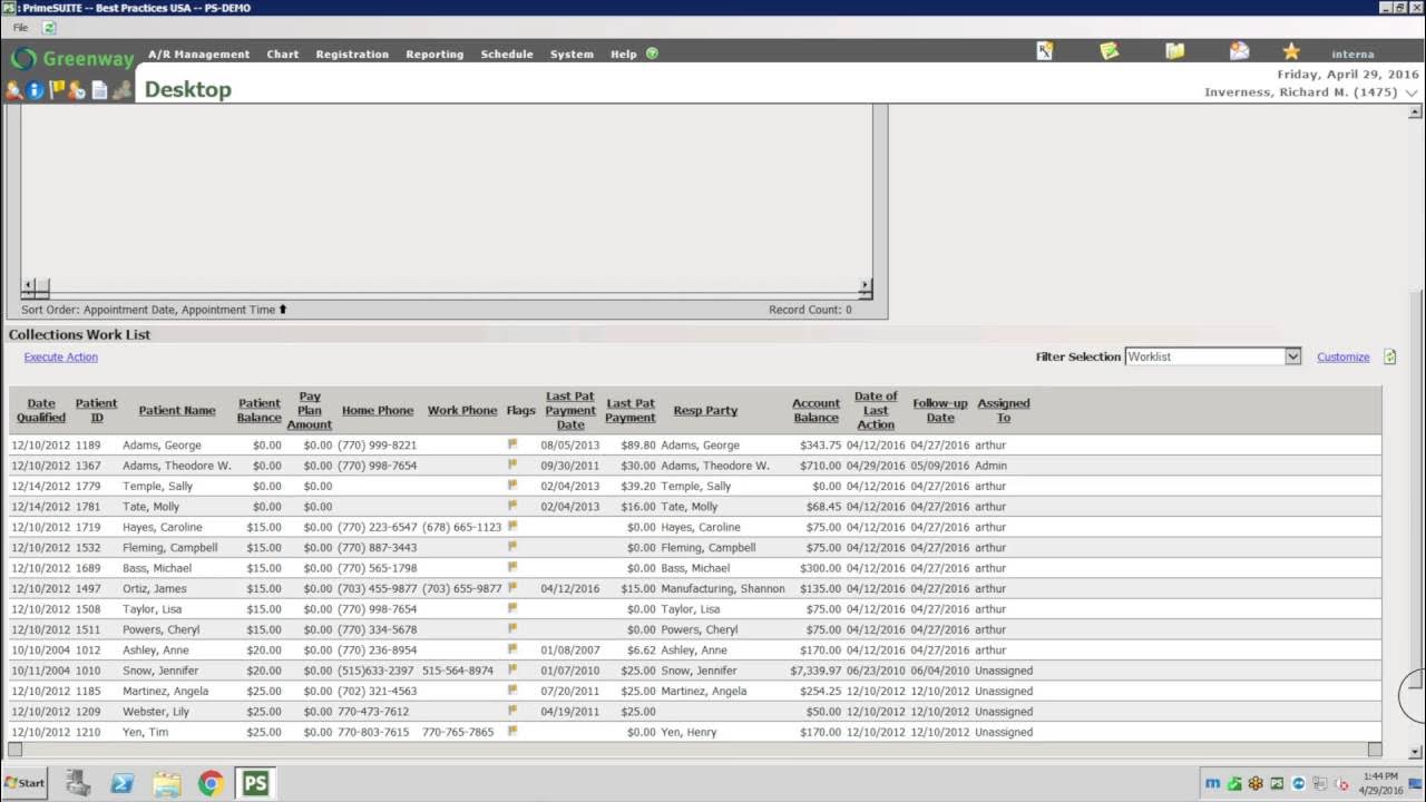 AR Work List and Collection notes PrimeSuite Greenway - YouTube