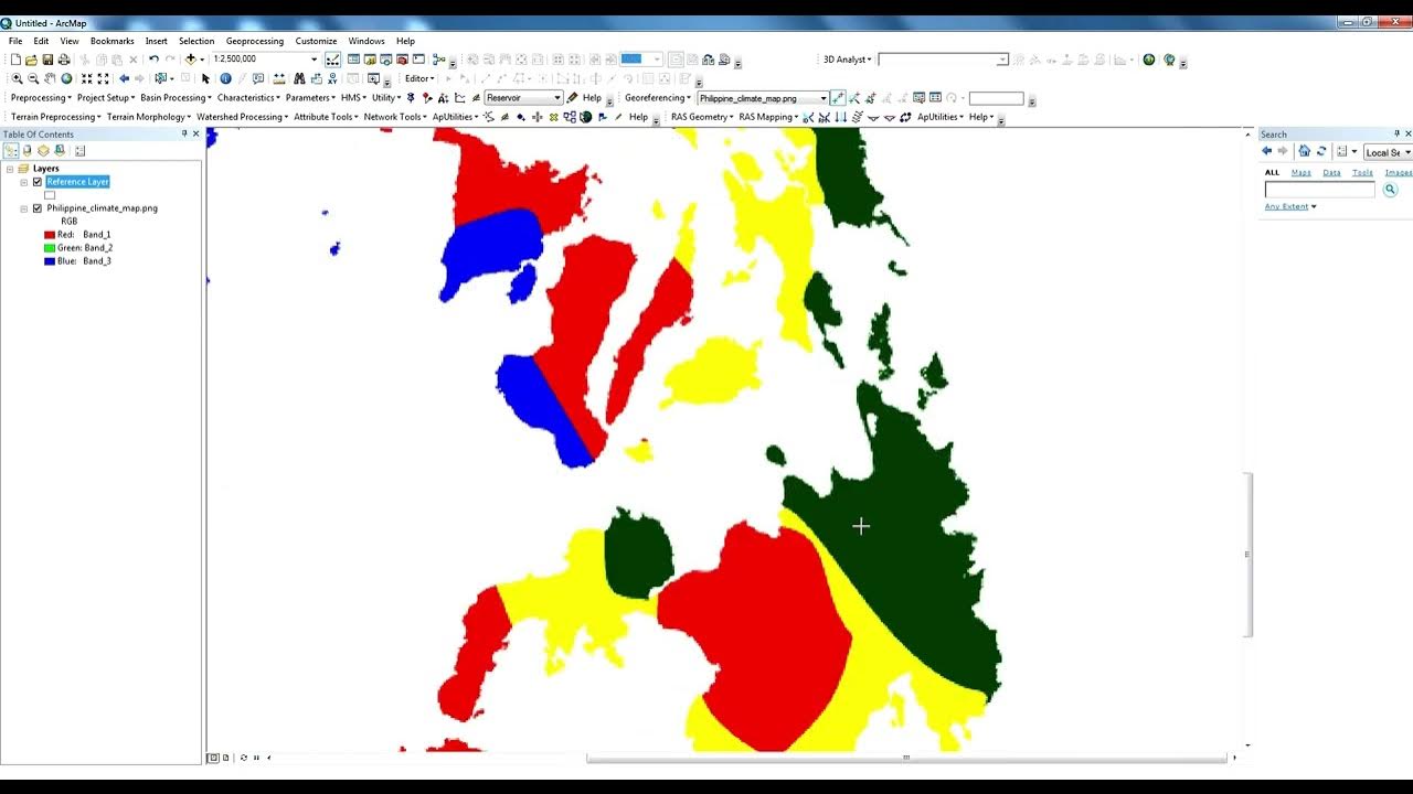 georeferencing in arcmap 10.2 using reference layer - YouTube