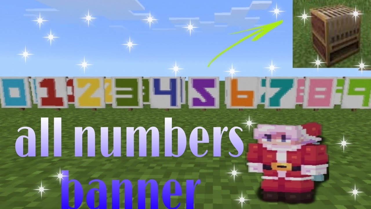 Minecraft :how to make all numbers on banner by using only loom - YouTube