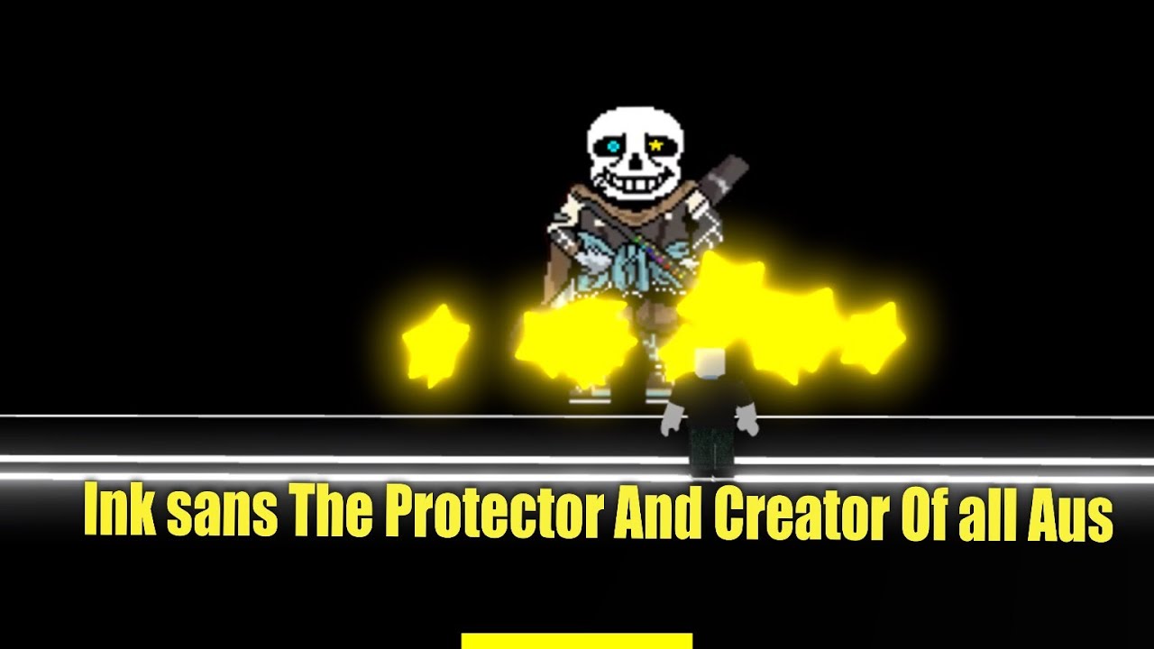 Roblox Ink Sans Battle Phase 1-2 + Lag sorry + game link in Description ...
