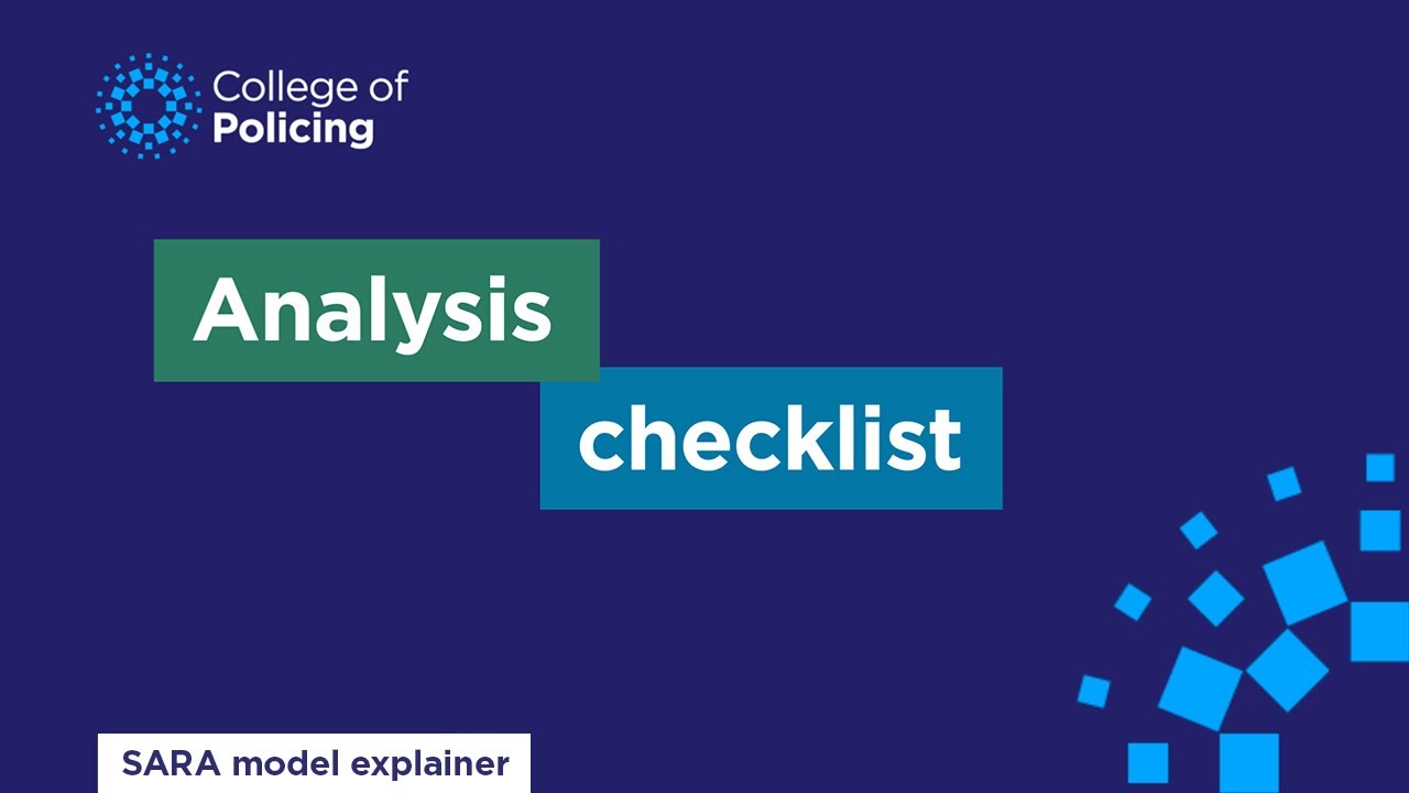 Analysis checklist | Video explainer 10 | Problem solving with the SARA ...