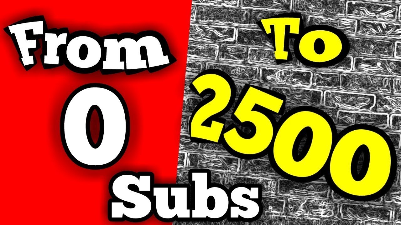 How to Get 2500 Subscribers in 2019 - YouTube