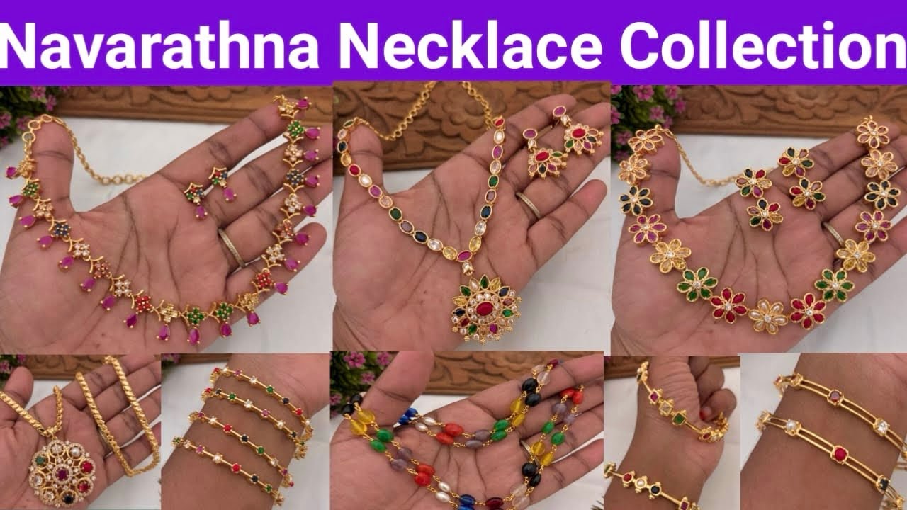 Unique Design Navarathna Necklace Collections | Free Shipping # ...