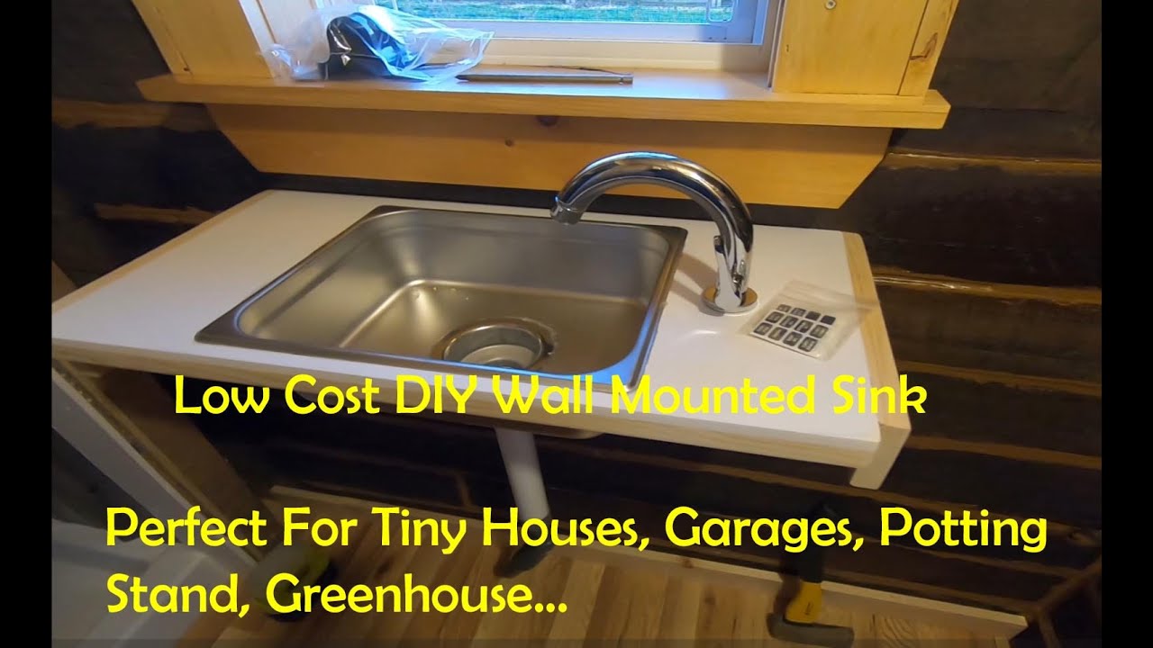 DIY Wall Mounted Sink From Steam Pan - YouTube